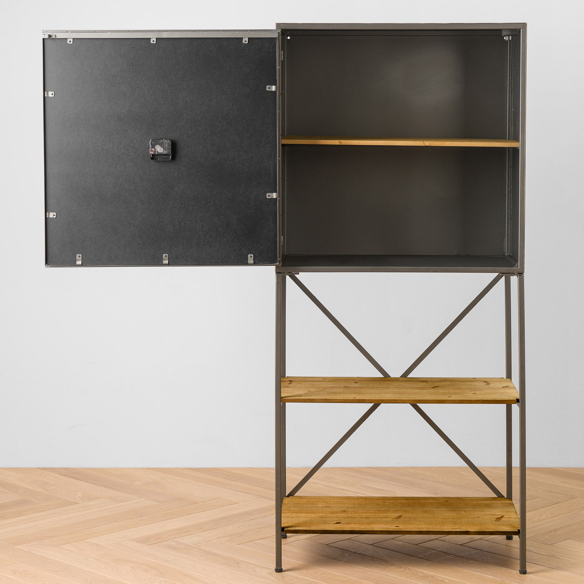 Стеллаж-часы Manchester Shelf And Cabinet With Clock Door, Chehoma ...