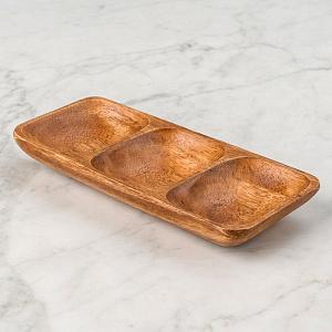 Блюдо Organic 3 Sections Rectangular Serving Dish, Walmer | Home Concept